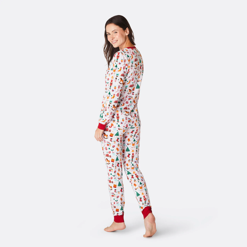 Kerst Dromen Kerst Pyjama voor Dames - Wit - KersttruiWinkel.nl